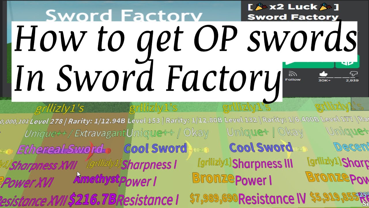 How to easily get OP swords in Sword Factory Roblox (Outdated) - YouTube