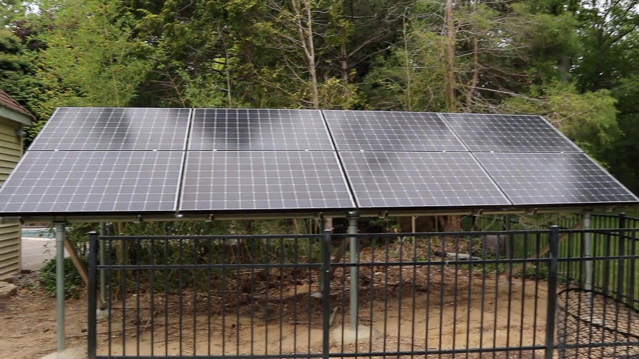 I built my own 3.2kw grid-tie solar ground mount array - YouTube