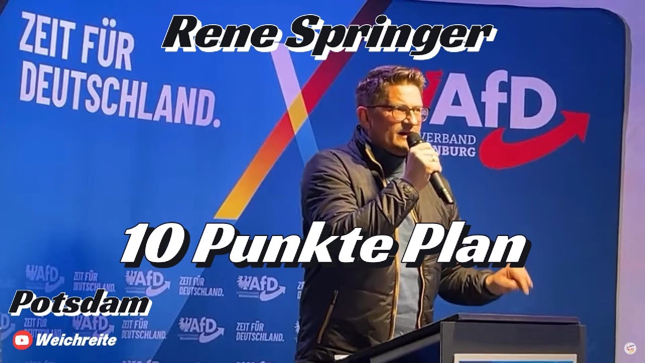 10 Punkte Plan der AfD, Rene Springer Potsdam 7.2.25 - YouTube