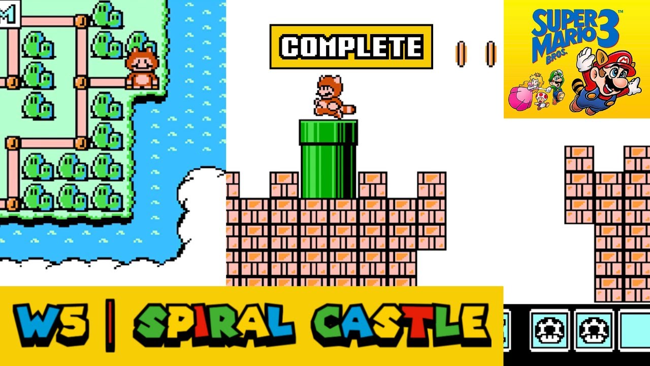 LET'S GO TO HEAVEN🌥️| Super Mario Bros. 3 (NES): World 5-Spiral Castle ...