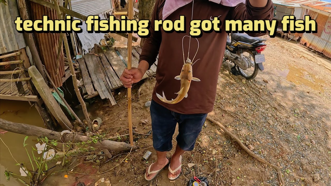 EP59 | fishing rod, technic use bamboo fishing rod catching many fish ...