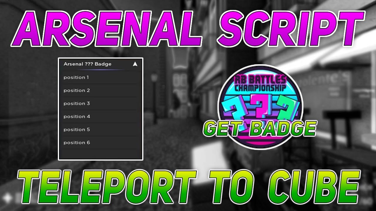Roblox ARSENAL Script - Teleport to Cube (Get the ??? Badge) - YouTube