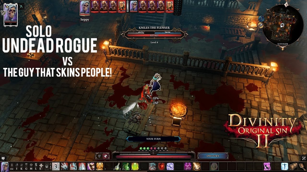 Divinity: Original Sin 2 - {SOLO} Kniles the Flenser fight - YouTube