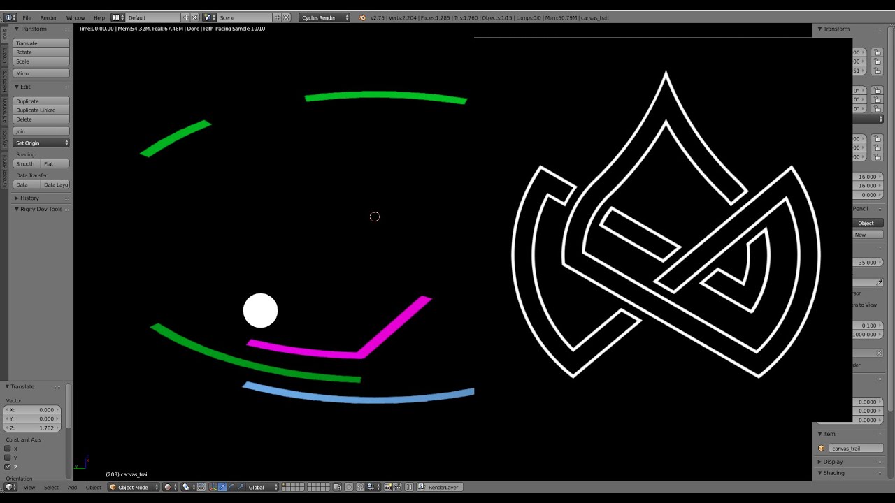 How to create an Animated Logo using Dynamic Paint - in Blender - YouTube