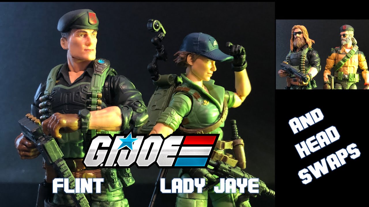 GIJOE FLINT & LADY JAYE OPEN BOX REVIEW and Head Swaps! HASBRO ...