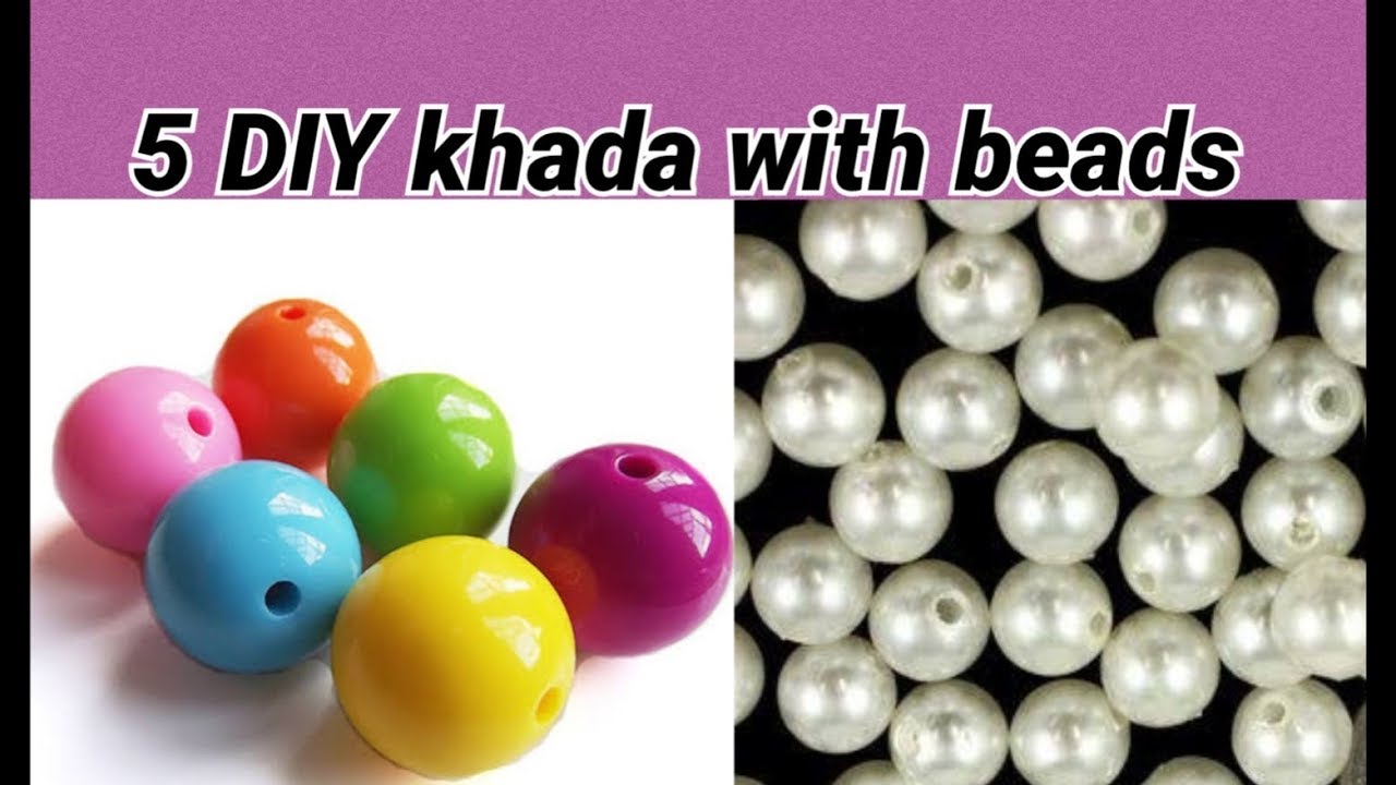 5 DIY khada making with beads at home - YouTube
