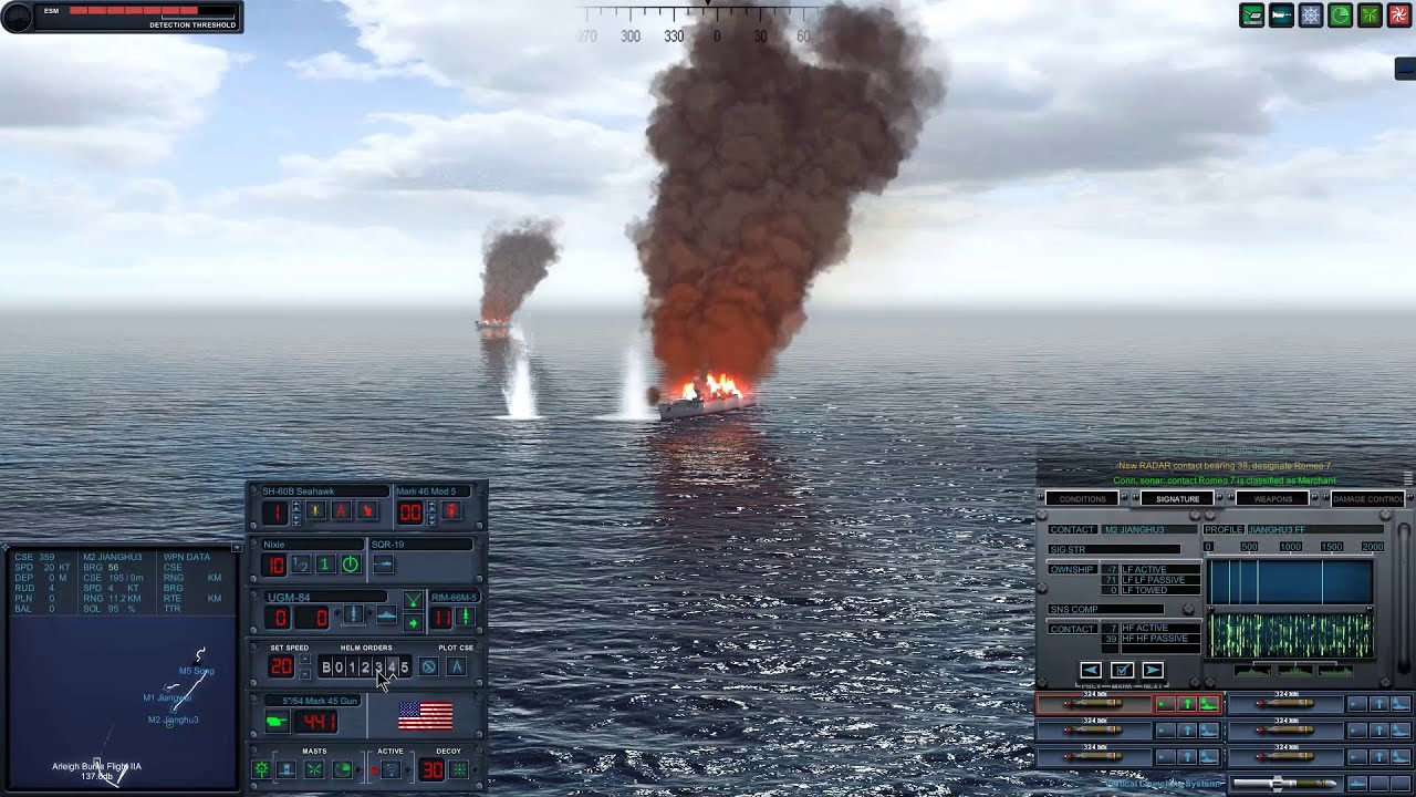 (CCPlays) Cold Waters (Dot Mod): Arleigh Burke DDG Hunting Chinese Subs ...