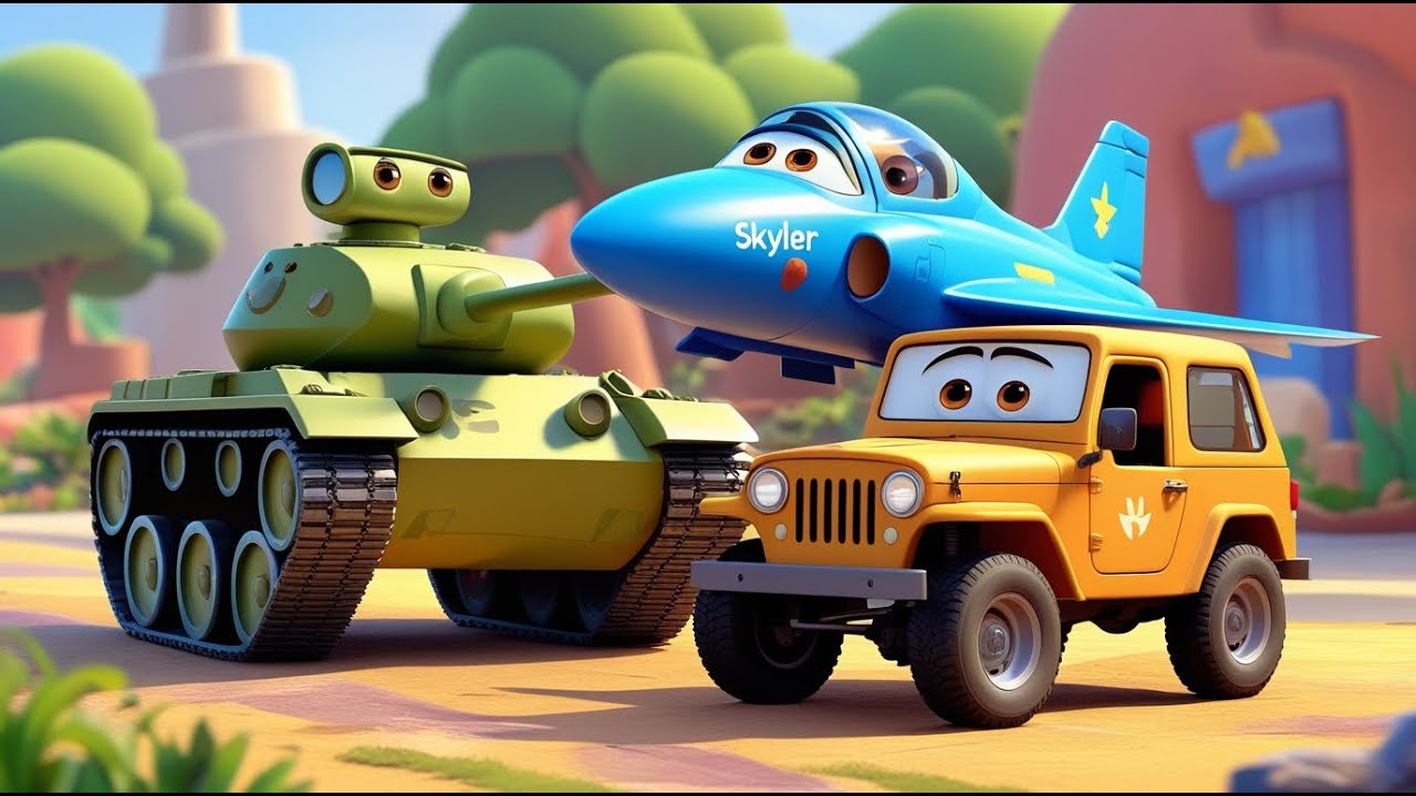 Military Vehicles Song for Kids | Learn About Tanks, Skyler the Jet ...