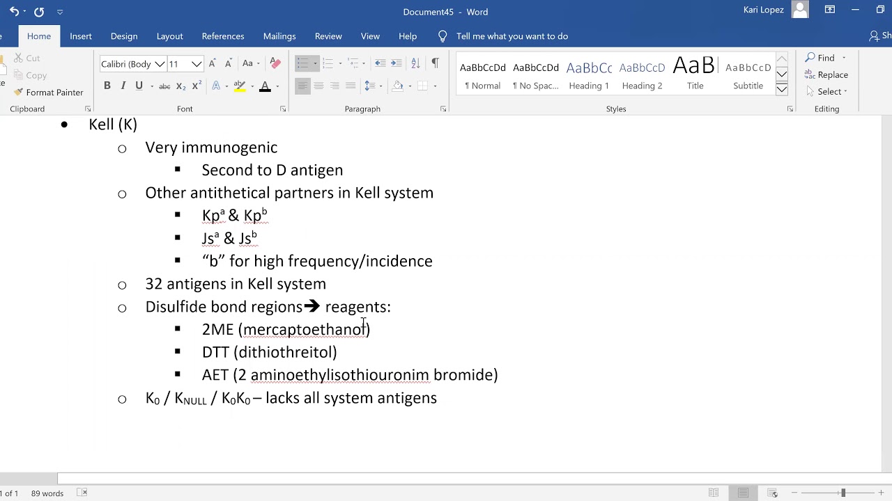 Kell Blood Group System - YouTube