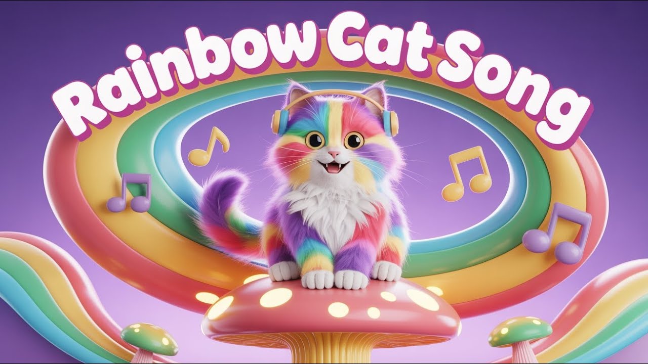 Rainbow Cat Adventure | Colorful Poem & Song for Kids | MiniTales ...