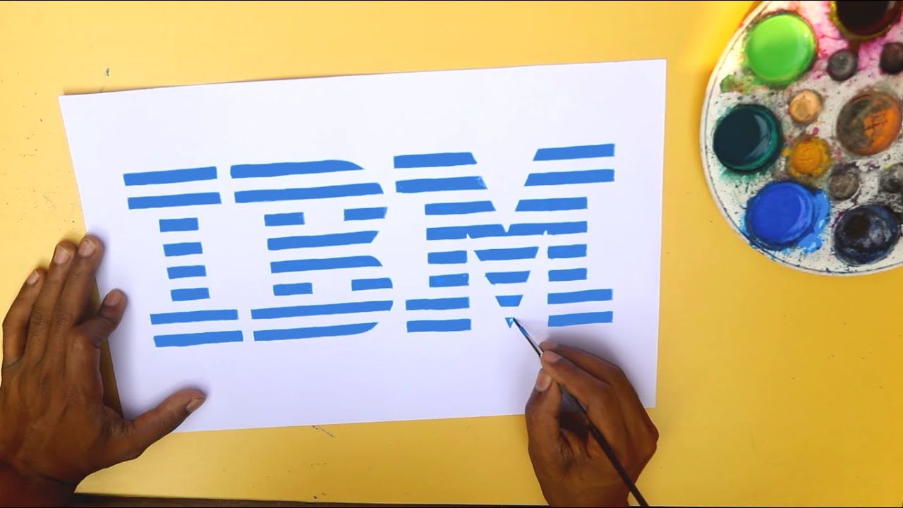 How to draw the IBM logo #3 - YouTube