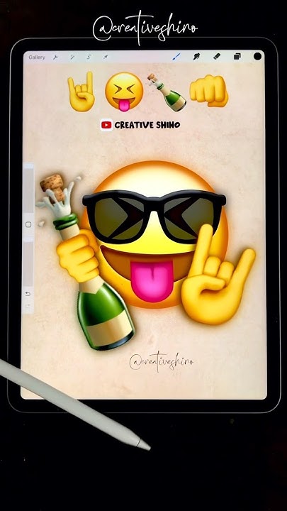 🤘😝🍾👊 emoji mixing #emojichallenge #digitalart #shorts #funny - YouTube