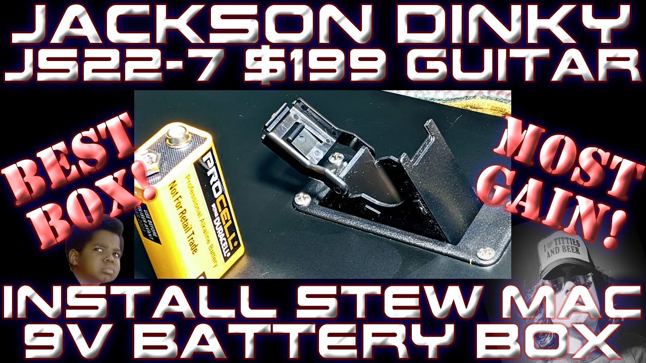 Jackson Dinky JS22-7 Stew Mac Battery Box Install with Routing Template ...
