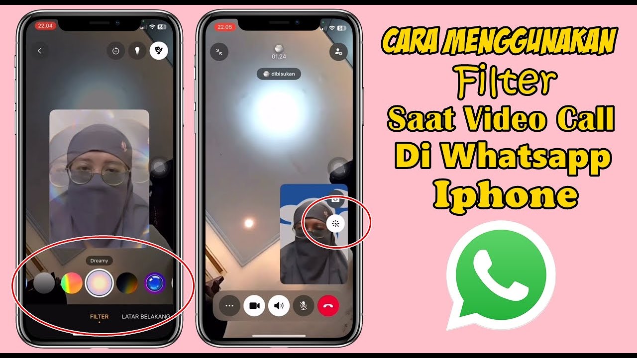 CARA MENGGUNAKAN FILTER SAAT VIDEO CALL DI WHATSAPP IPHONE - YouTube