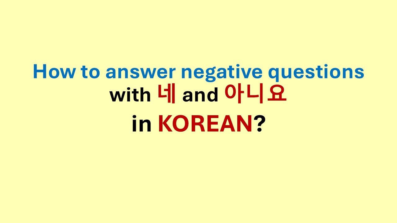 #55 how to answer negative questions - YouTube