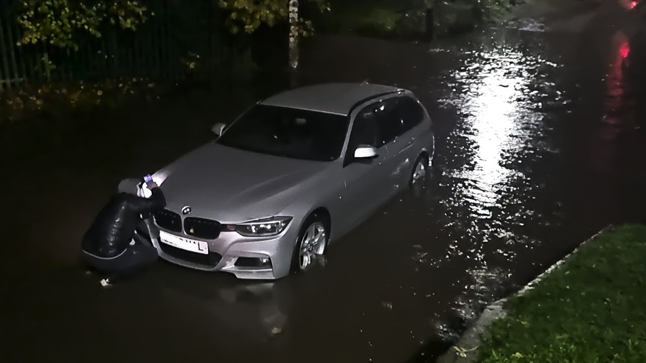 Vehicles Crossing Flooded Deep Ford - Part 7 BMW Fail - YouTube