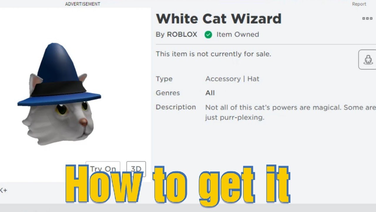 HOW TO GET THE WHITE CAT WIZARD ON ROBLOX - YouTube