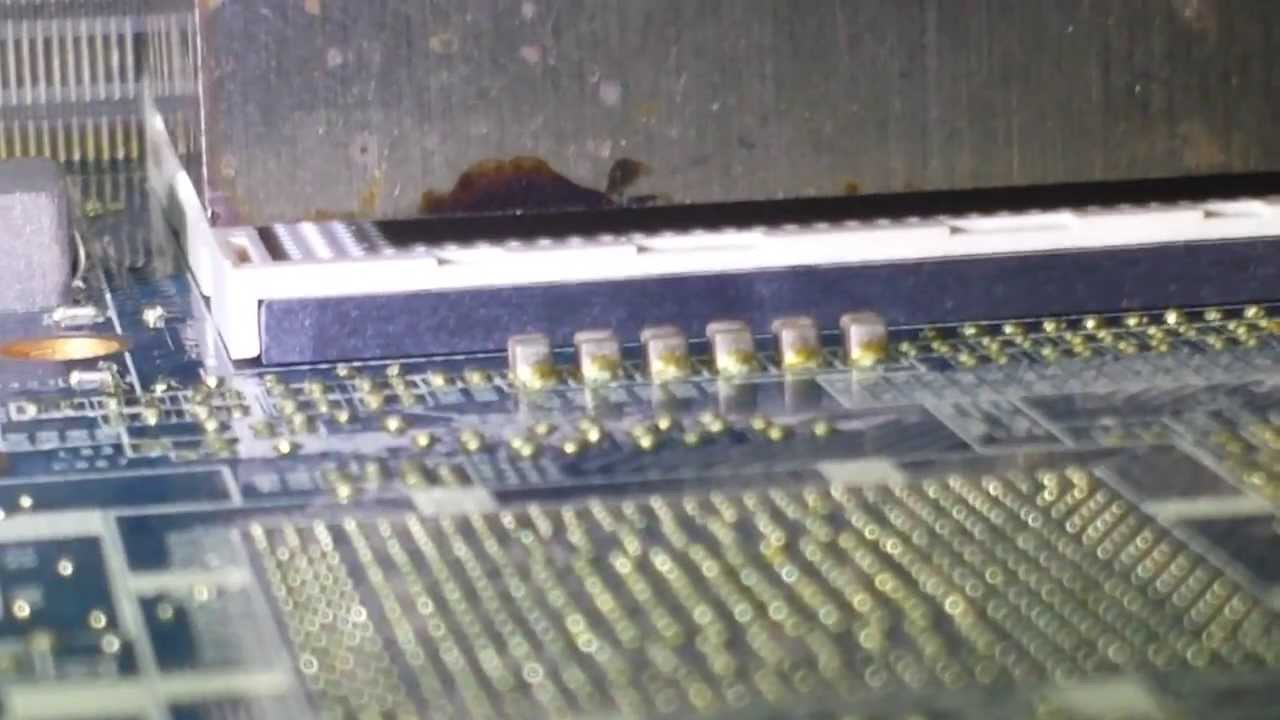 Reflow / Ressolda Soquete processador Hp G42-413BR / Honton R490 ...