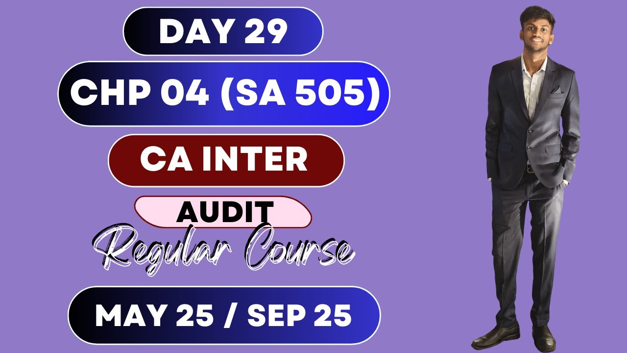 SA 505 | External confirmation | MAY 25 / SEP 25 | CA Inter Audit - YouTube