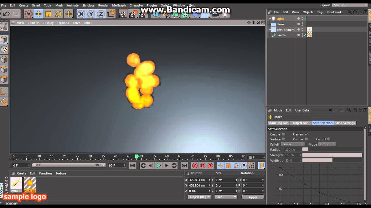 Tutorial how to make fire in c4d - YouTube