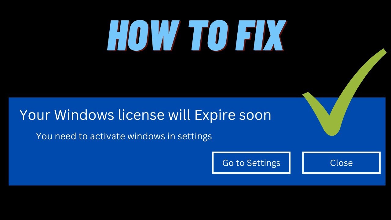 How to fix your windows license will expire soon windows - YouTube