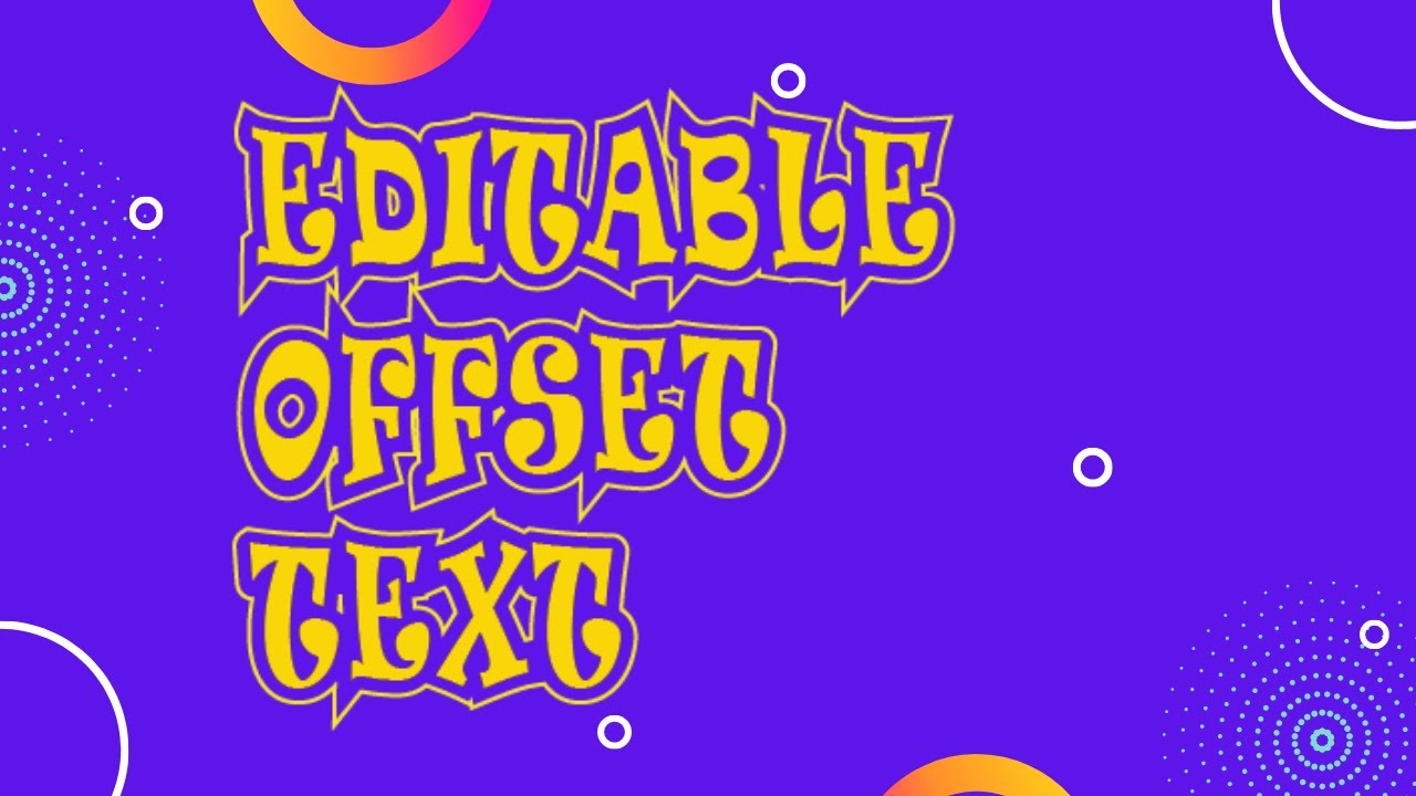 How to make Editable Offset Text in Adobe Illustrator | Editable Offset ...
