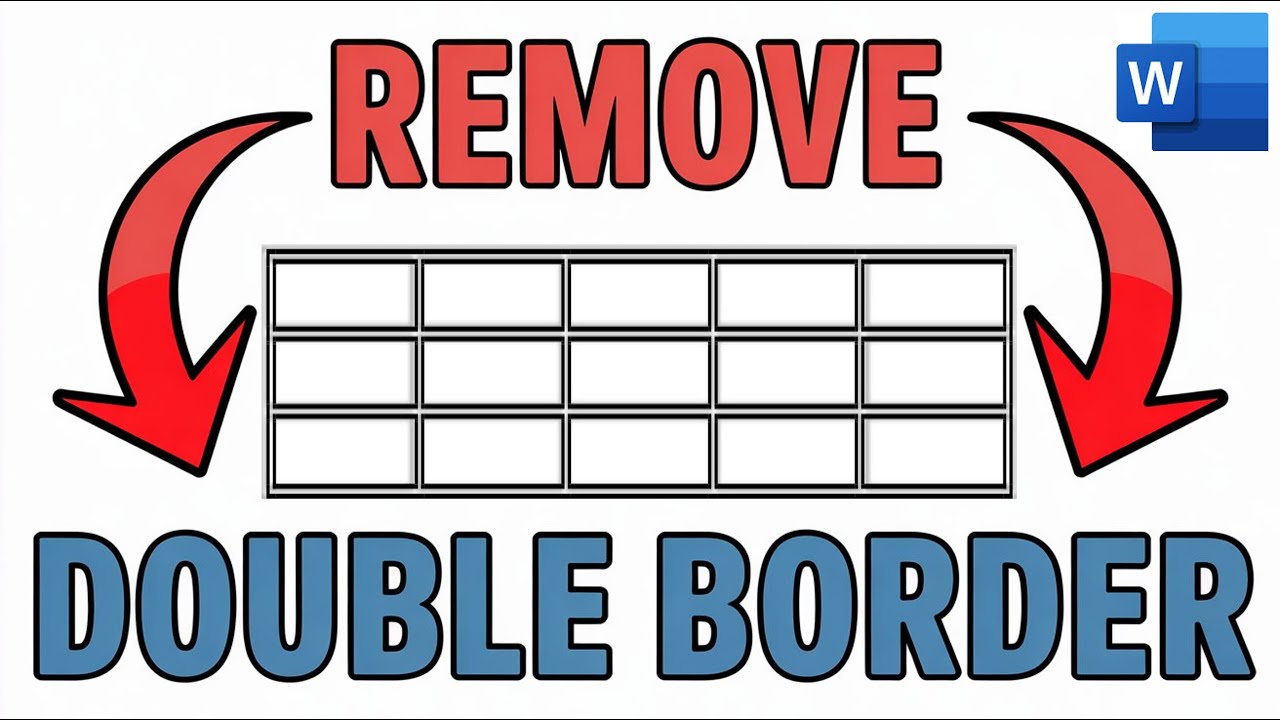 How to remove the double line table border in MS Word - YouTube