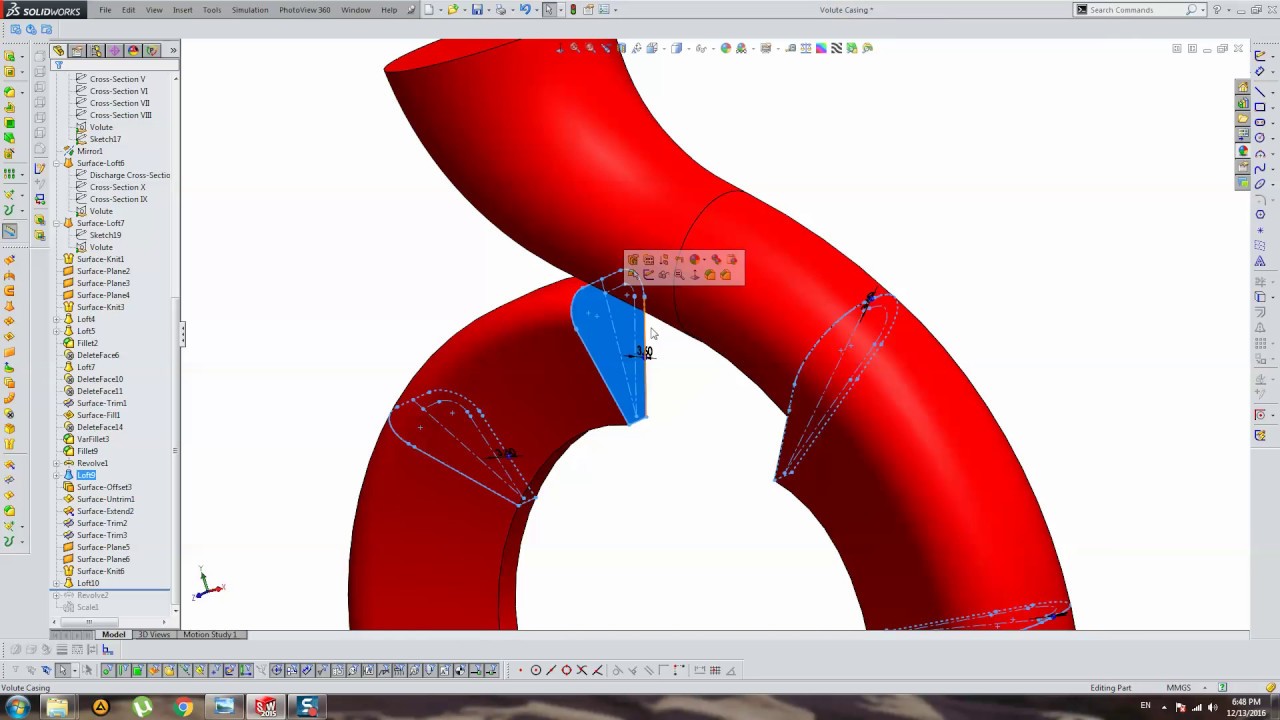 Volute Casing (Part 6) - External Volute Building - YouTube