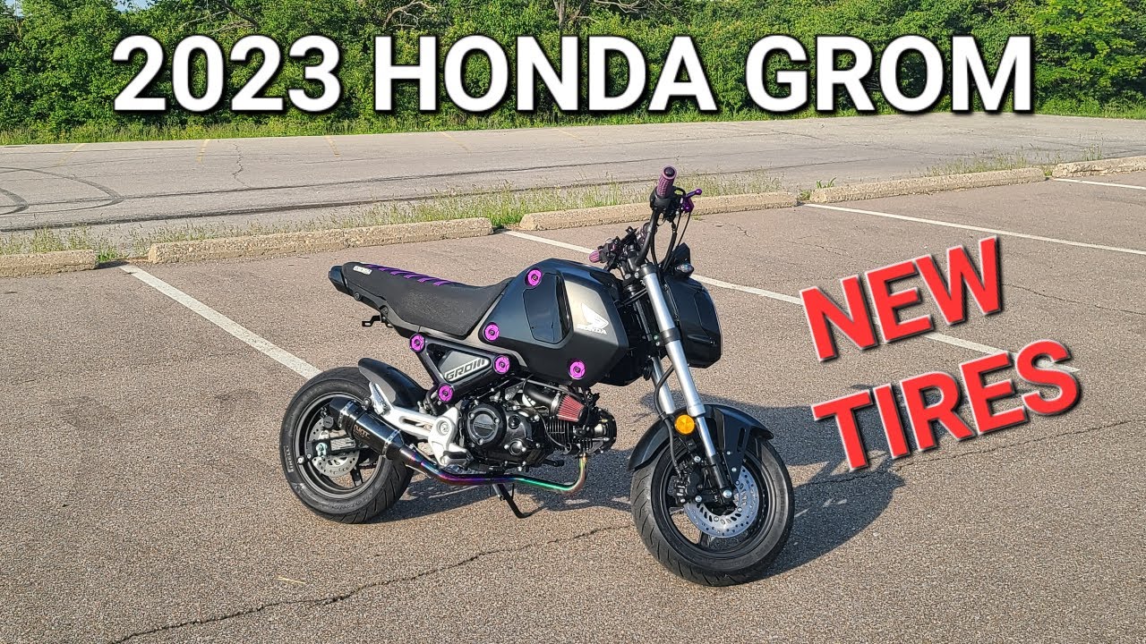 2023 HONDA GROM - NEW TIRES - Pirelli Diablo Rosso - YouTube