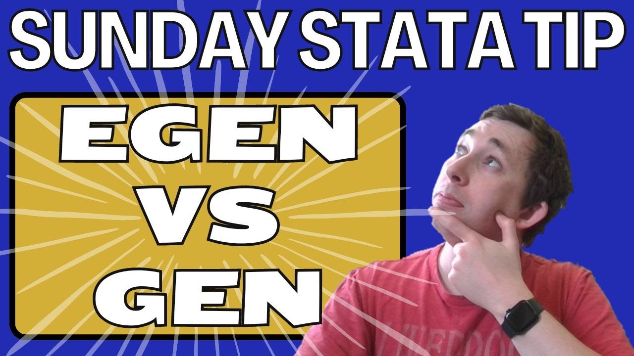 2 Minutes on Stata's Egen versus Gen Function - YouTube