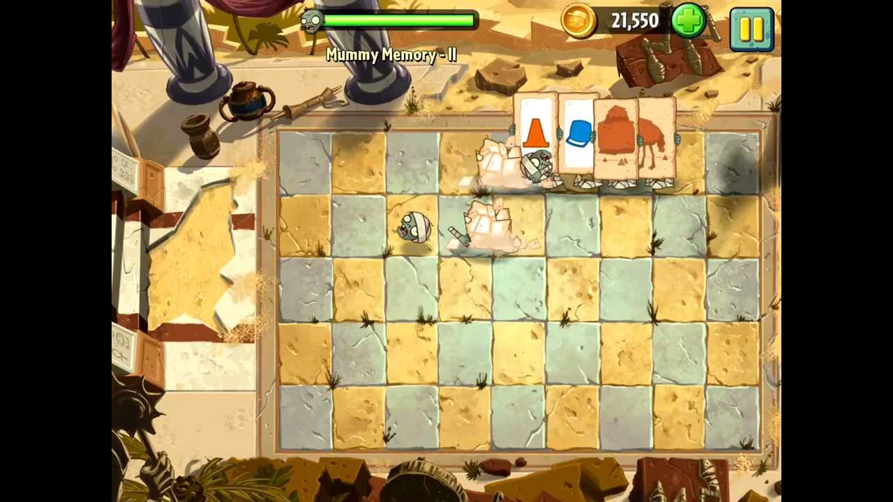 Plants vs. Zombies 2 - Ancient Egypt - Mummy Memory II [PvZ 2 ...