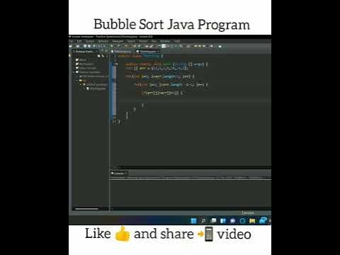 DSA Question Bubble sort program in java #short #shorts - YouTube
