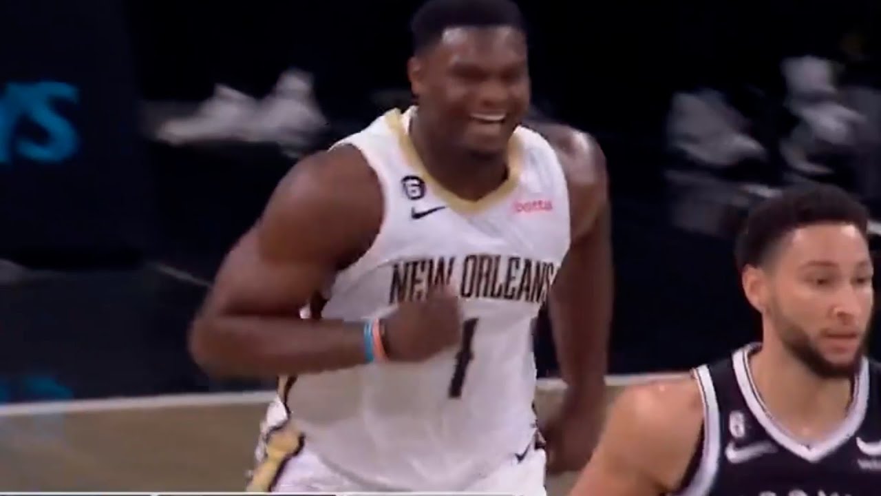 Zion Williamson LAUGHING on Ben Simmons after making EASY points in ...