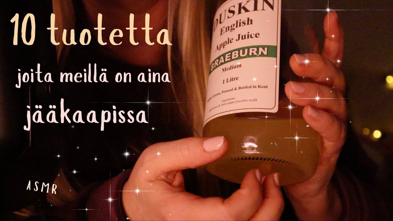 ASMR SUOMI - 10 tuotetta, mitä löytyy aina meidän jääkaapista - YouTube