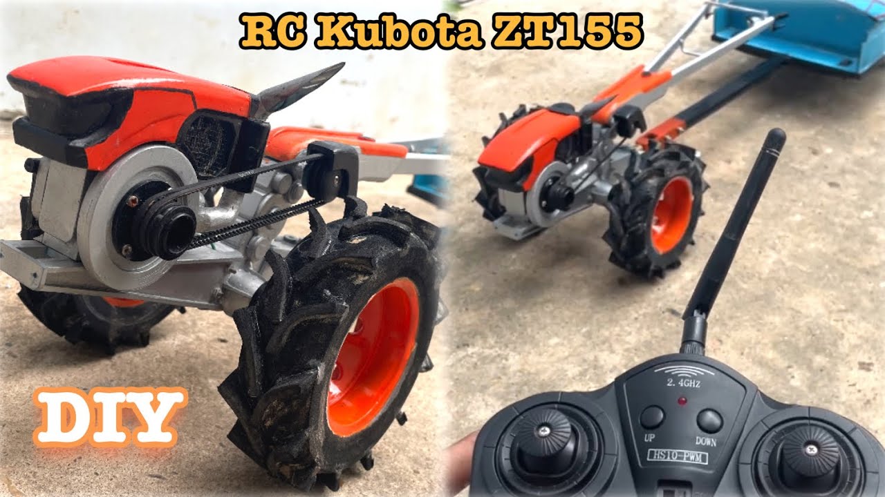 DIY mini tractor Kubota Zt155 Rc truck. So strong and Beautiful tractor ...