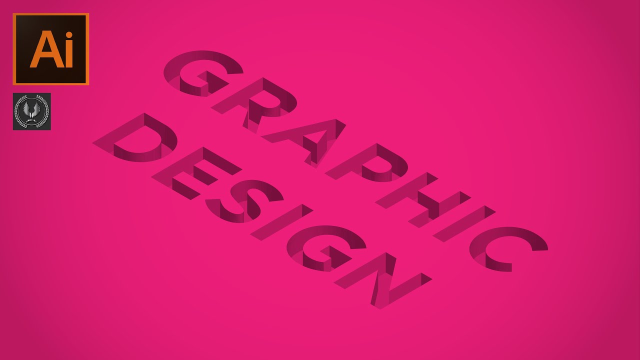 Adobe illustrator CC Tutorial - How to make a 3D Isometric Text Design - YouTube