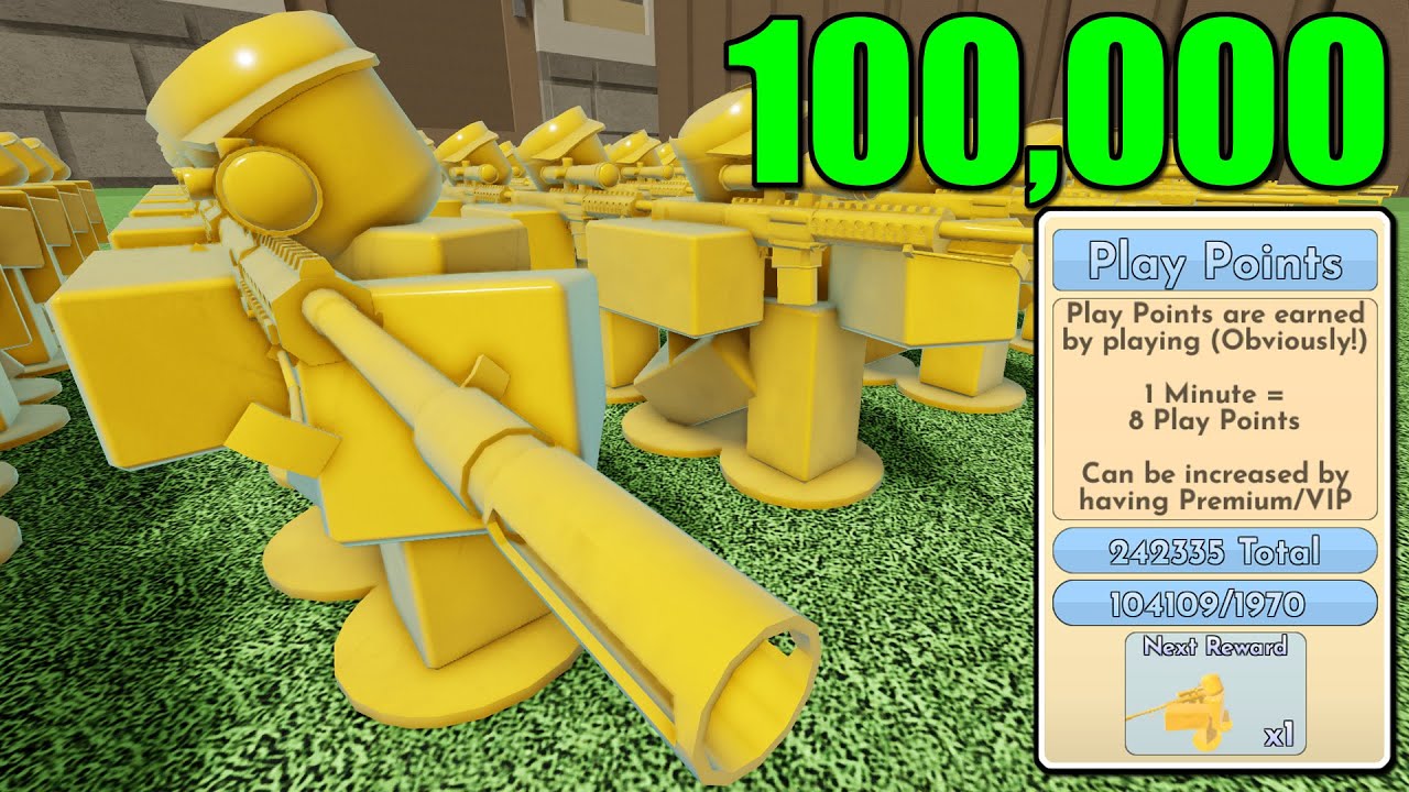 100,000 PLAY POINTS GOLDEN TOYS in Toy Soldierz (Roblox) 100K Play Points Roblox Toy Soldiers ...