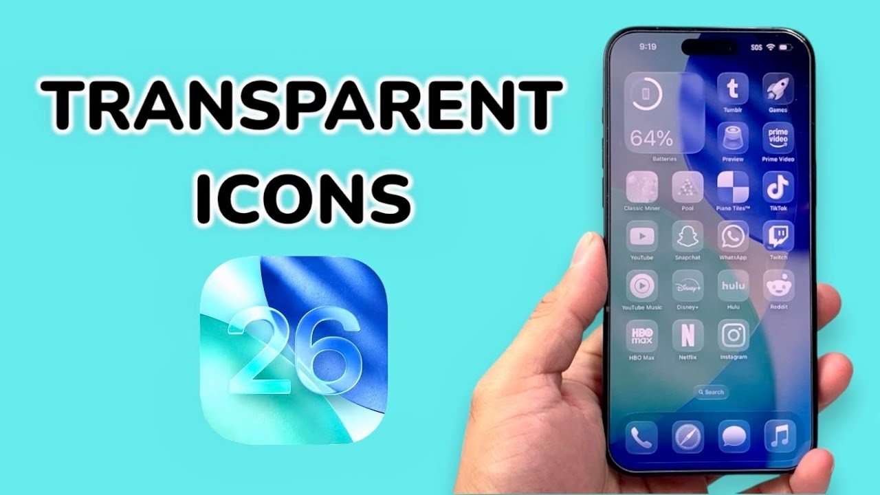 How To Get Transparent Icons On iPhone (iOS 26) - YouTube