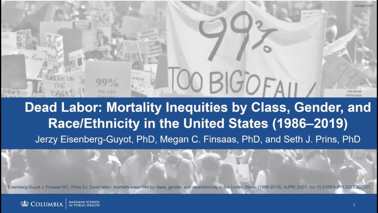 AJPH Video Abstract: Mortality Inequities by Class, Gender and Race ...