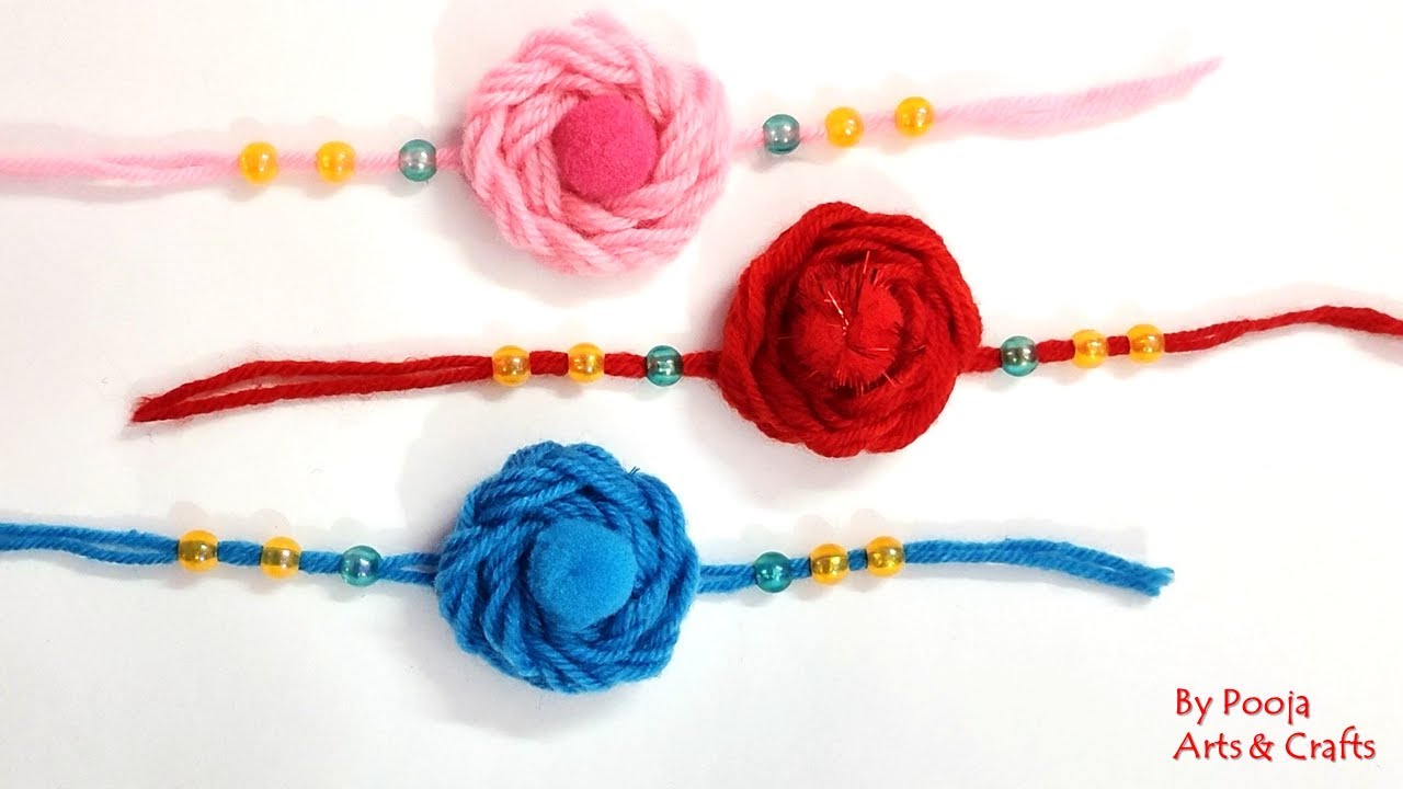 How to make beautiful rakhi | Origami rakhi craft activity | Handmade ...