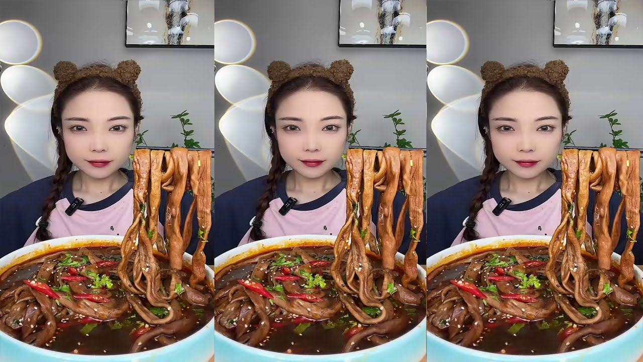 ASMR Mukbang Chinese Food mukbang eat fat meat MEAT MUKBANG FOOD 양대창,양뇌 ...