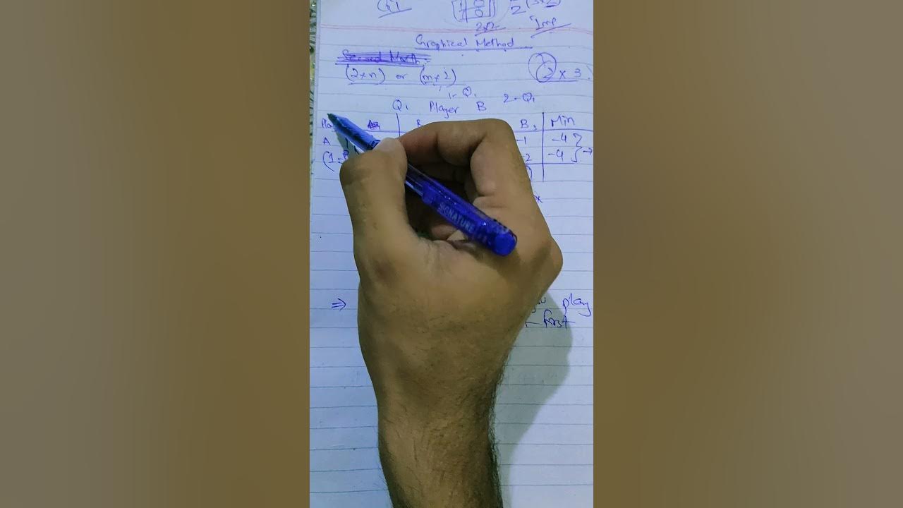 Game theory: Graphical method Part 1 - YouTube