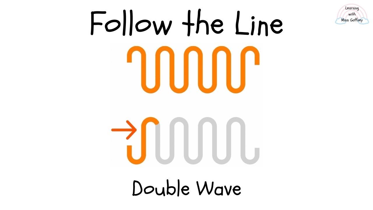 Follow the Line | Double Wave | Air Tracing for Kids (Inverted) - YouTube