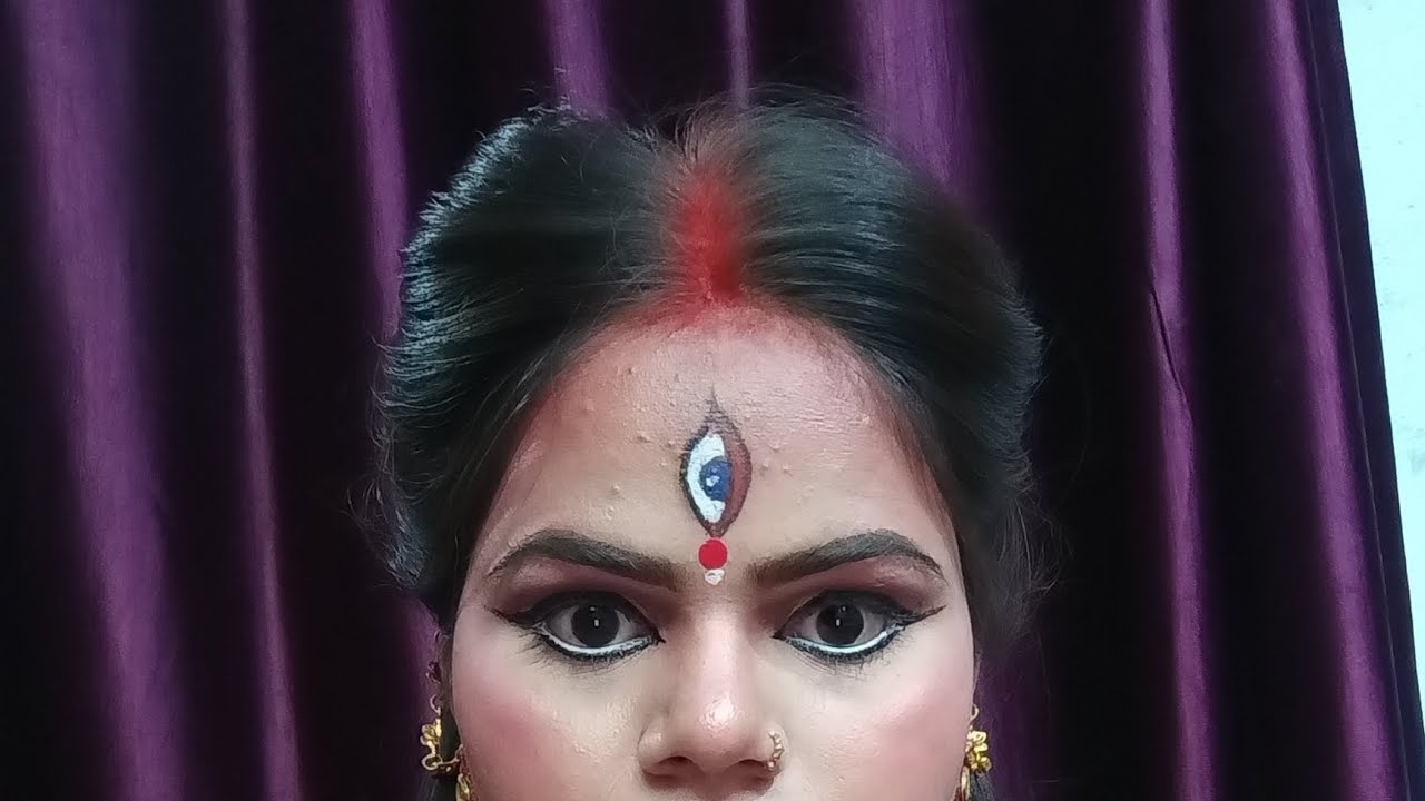 Maa Durga makeup look tutorial |Devi maa makeup kaise kare|mata rani ...