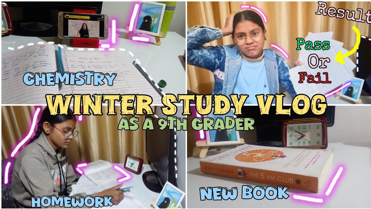 Winter Study Vlog| Revealing PT.3 marks|CBSE 9th Grader Study vlog ...