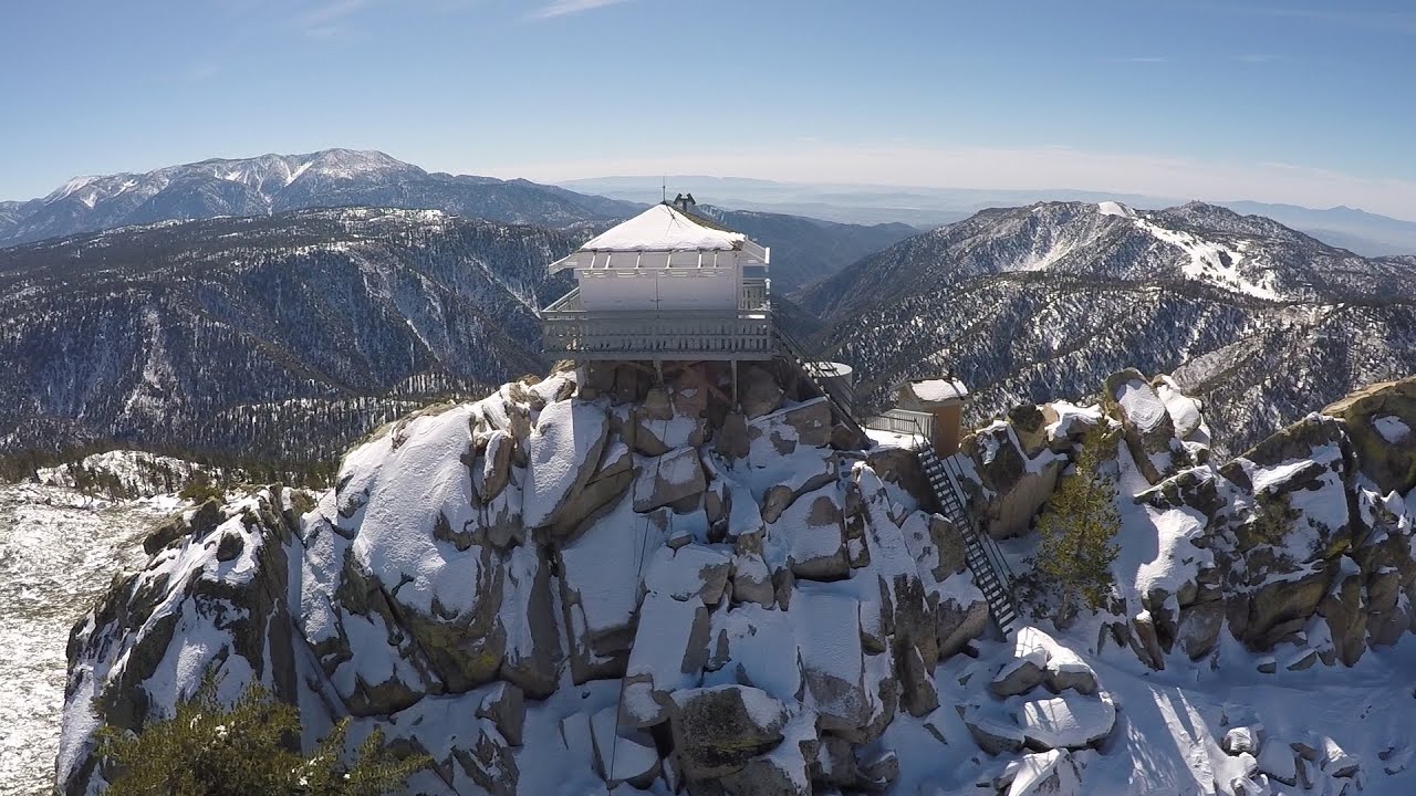 Butler Peak lookout - Winter 2015 - Aerial Views - YouTube