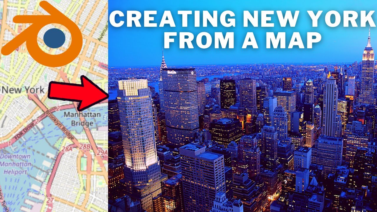 I Created New York From a Map on Blender / Blender Tutorial - YouTube