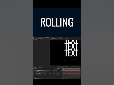 Make Rolling Text Animation in After Effects - YouTube