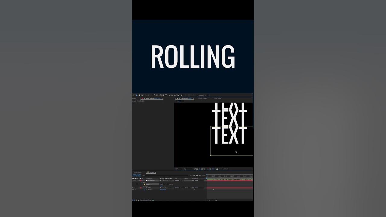 Make Rolling Text Animation in After Effects - YouTube