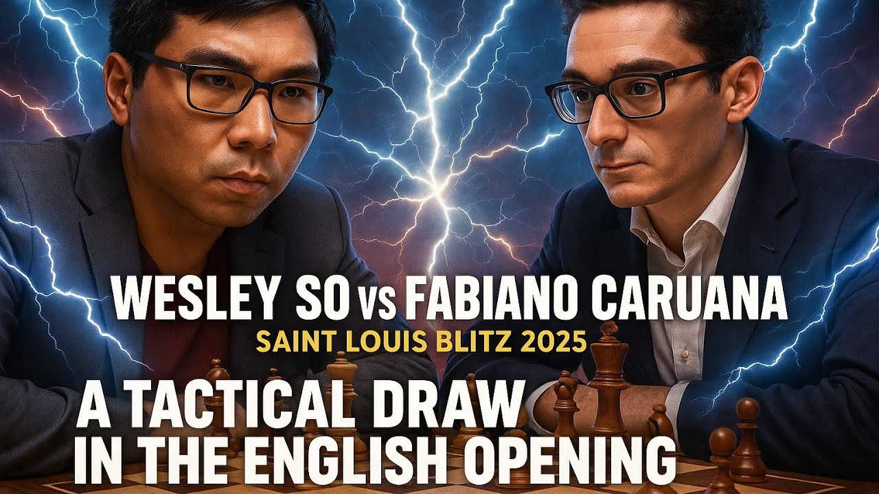 Wesley So vs Fabiano Caruana | Saint Louis Blitz 2025 | A Tactical Draw ...